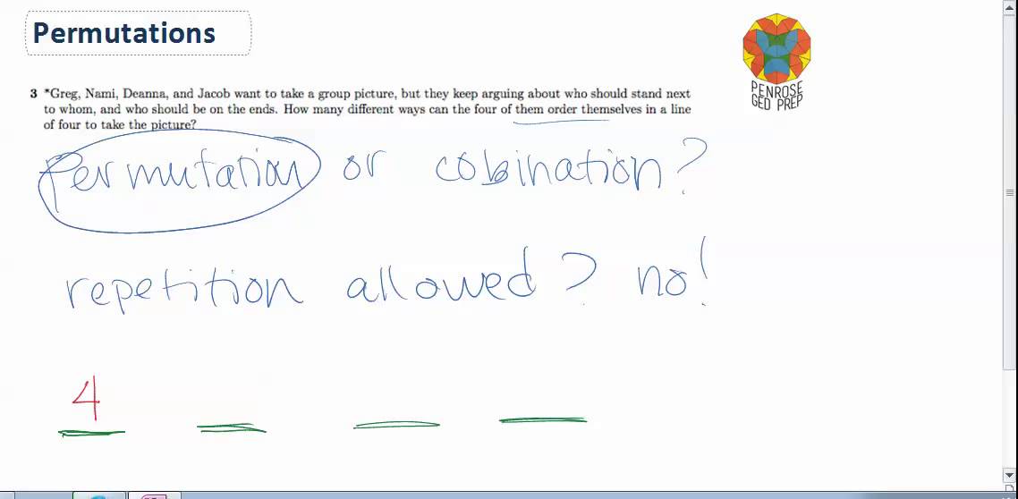 4.4 Permutations Question 3 - YouTube