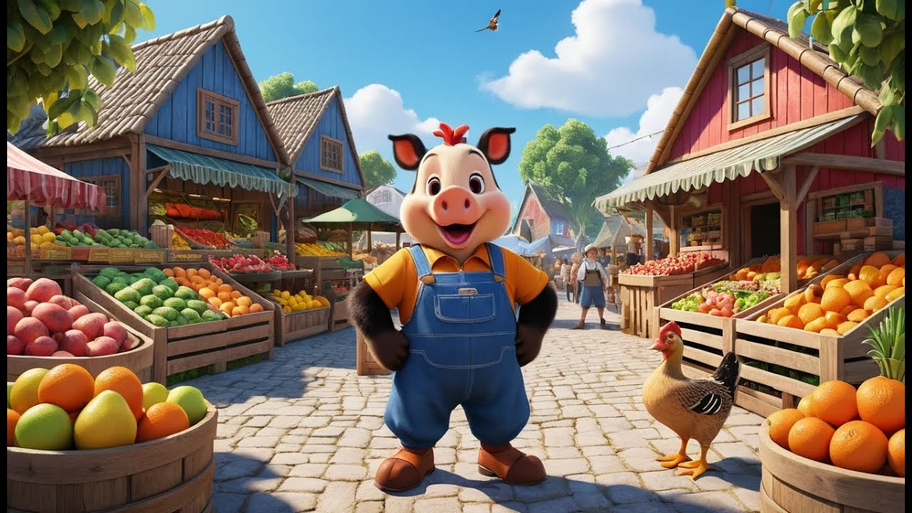 To Market, To Market Rhyme Song | Popular Nursery Rhyme & Lyrics for ...