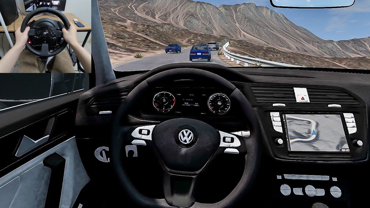 BeamNG Drive - 2018 Volkswagen Tiguan [Steering Wheel gameplay] - YouTube