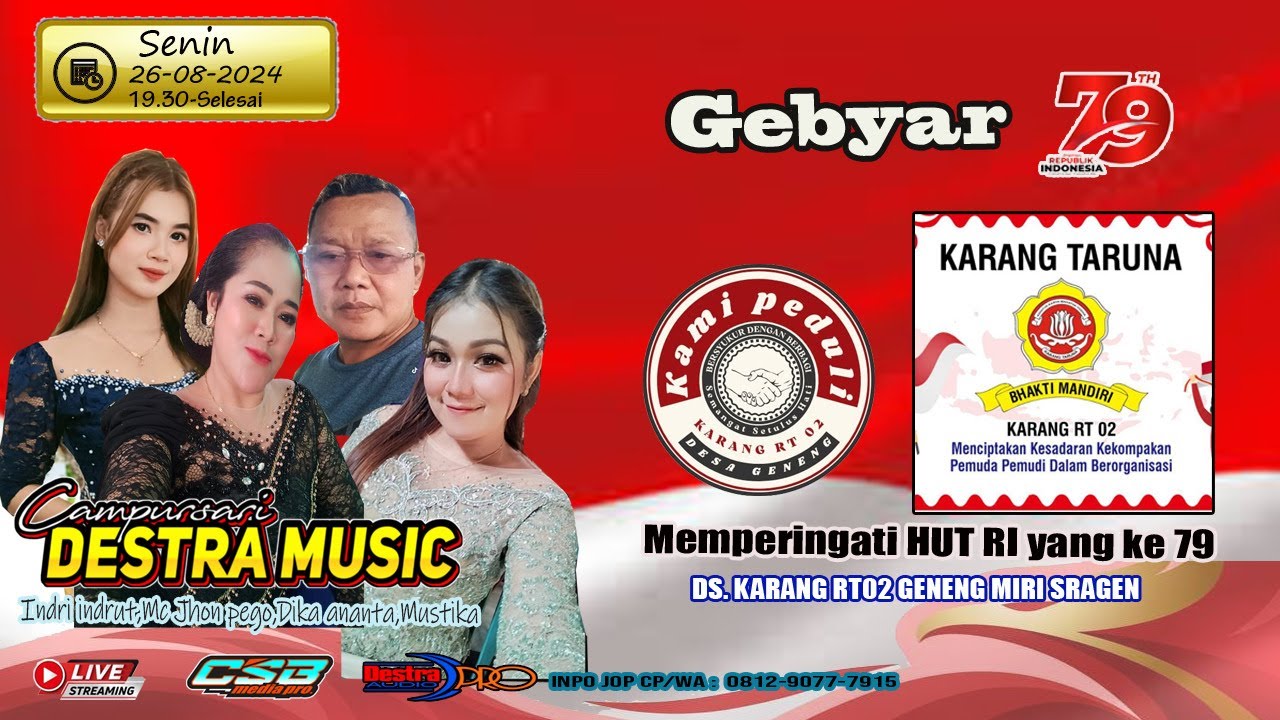 🔵 DESTRA Musik dan Audio//MIRI//LIVE CSB Media pro. - YouTube