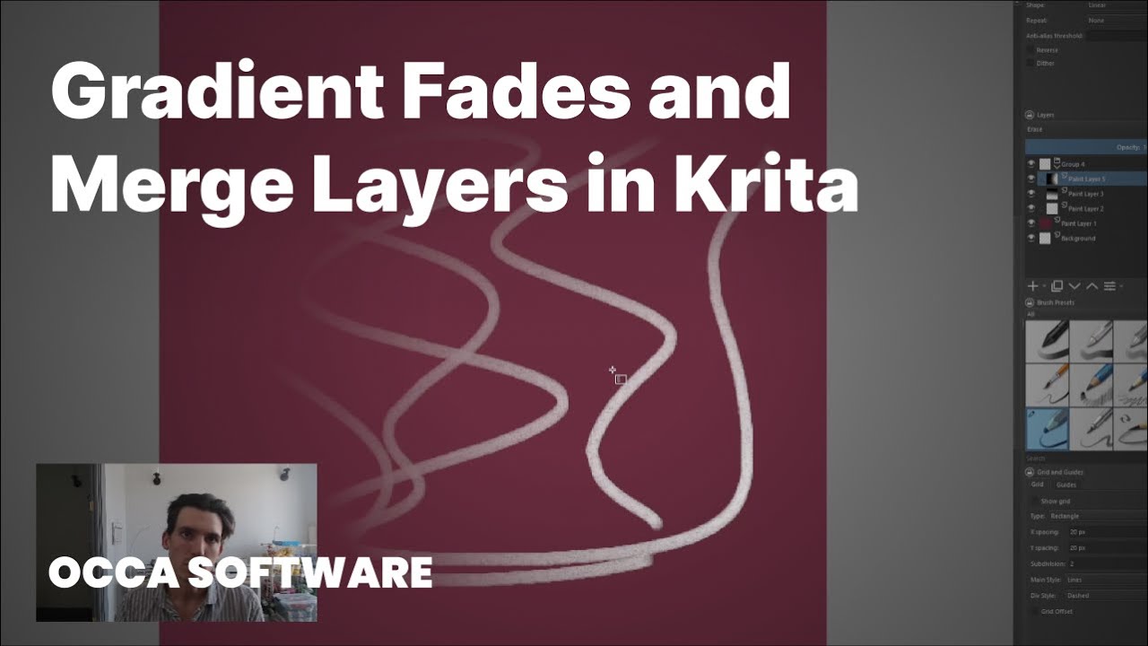 Krita: Merge Layers with Opacity - YouTube