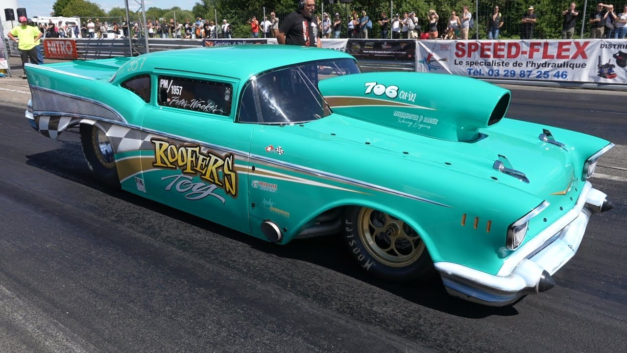 Peter Wacker's Bel Air Pro Modified at Clastres dragway 2022 - YouTube