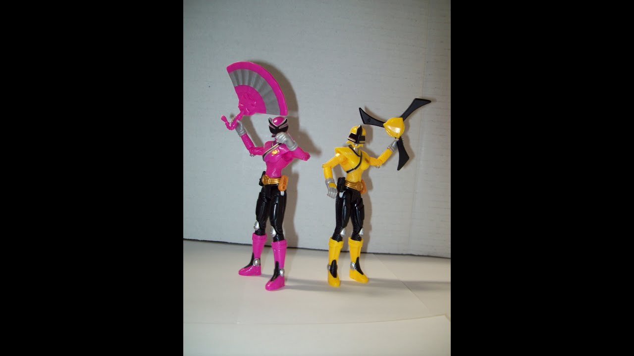 Power Rangers Samurai 4 Inch Figure Yellow and Pink Ranger Mega Mode ...
