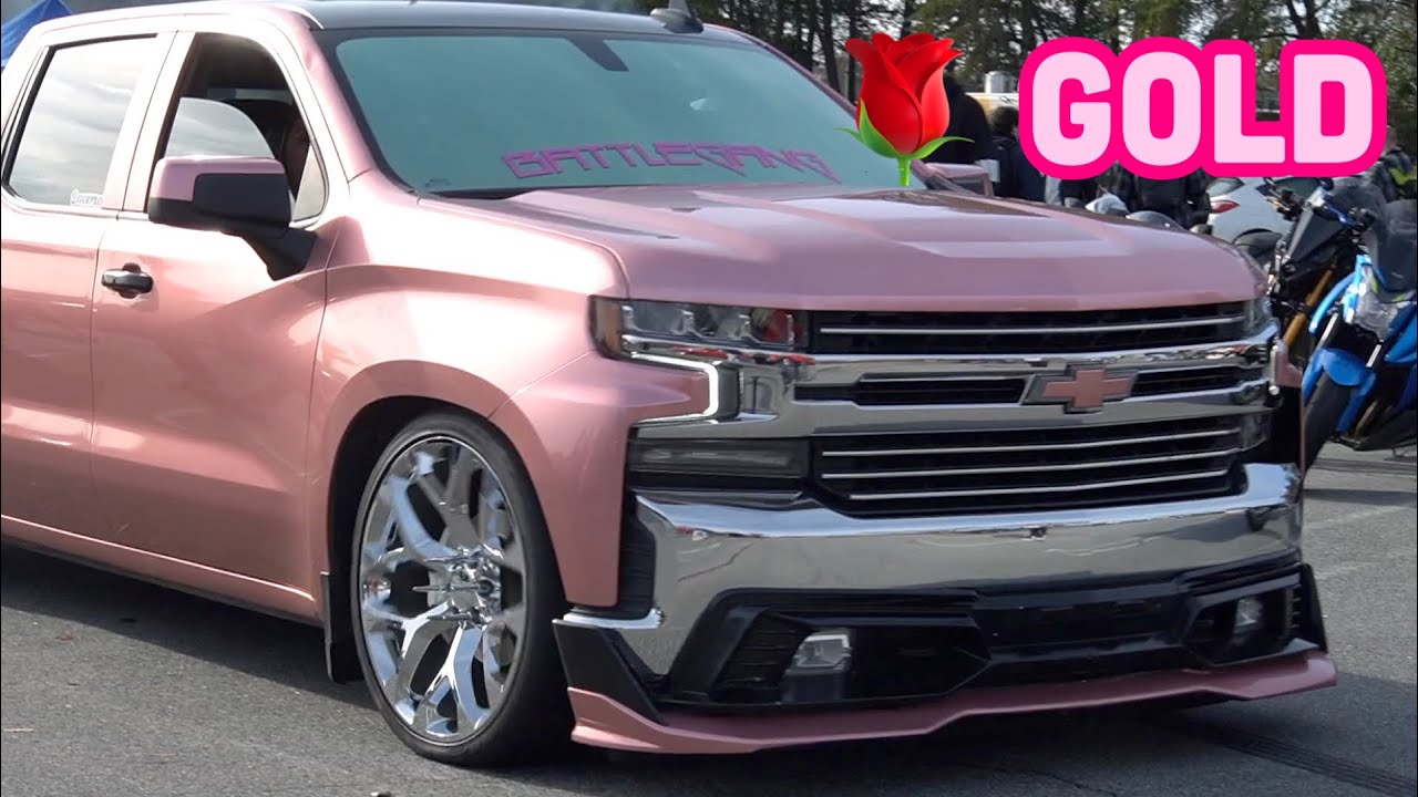 ROSE GOLD Silverado on 26s - YouTube