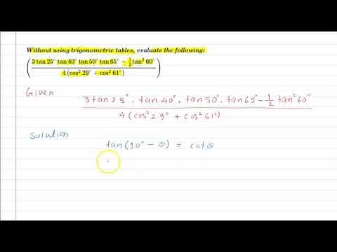 ((3tan 25 tan 40 tan 50 tan 65 - 1/2 tan^2 (60 ))/(4(cos^2 (29 ) + cos ...