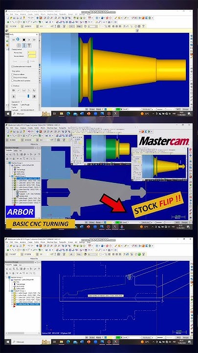 Spesial Flip Stock Mastercam Full Video ️ @mychanicalid #short #shortvideo #mastercam # ...