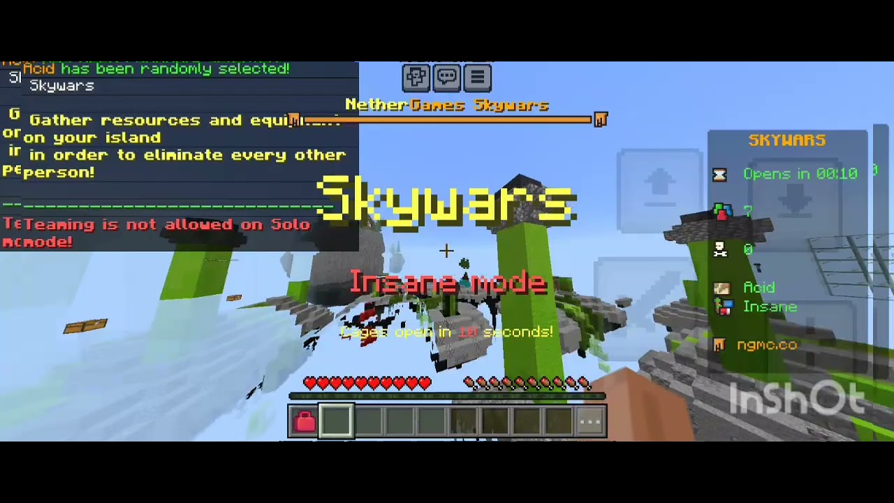 Minecraft Sky war game - YouTube