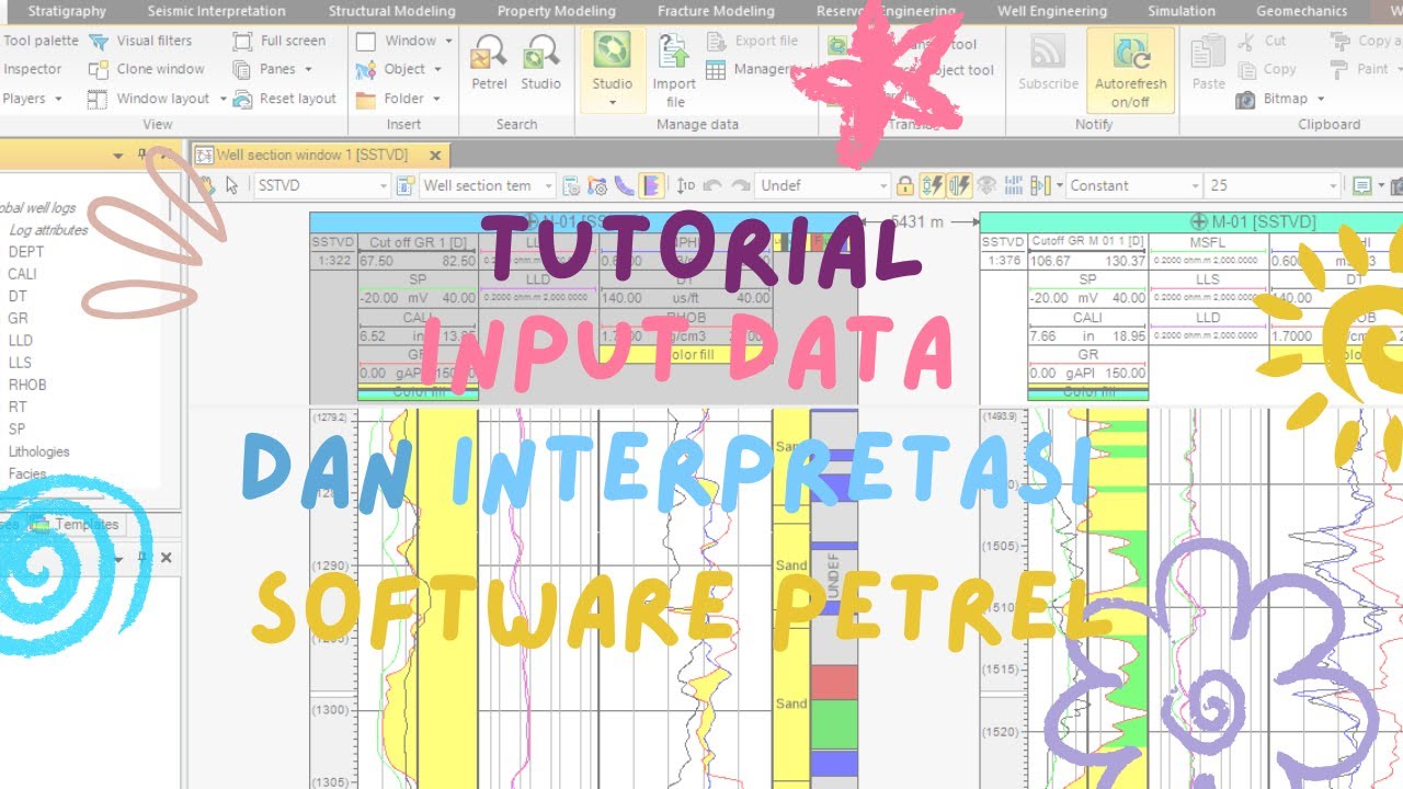 PETREL : TUTORIAL INPUT DATA DAN INTERPRETASI - YouTube