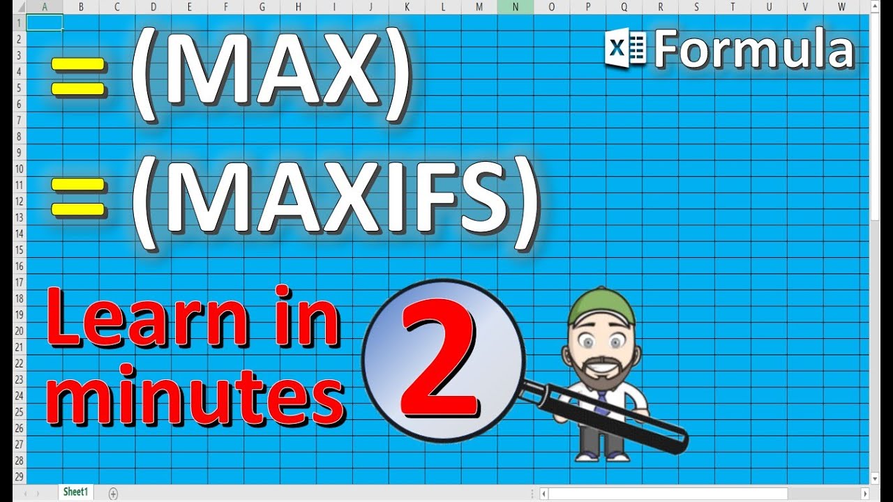 Max formula in EXCEL - Get Maximum Value from a range - YouTube