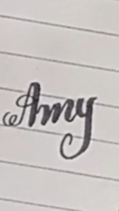 Amy name cut marker best handwriting with cut marker - YouTube