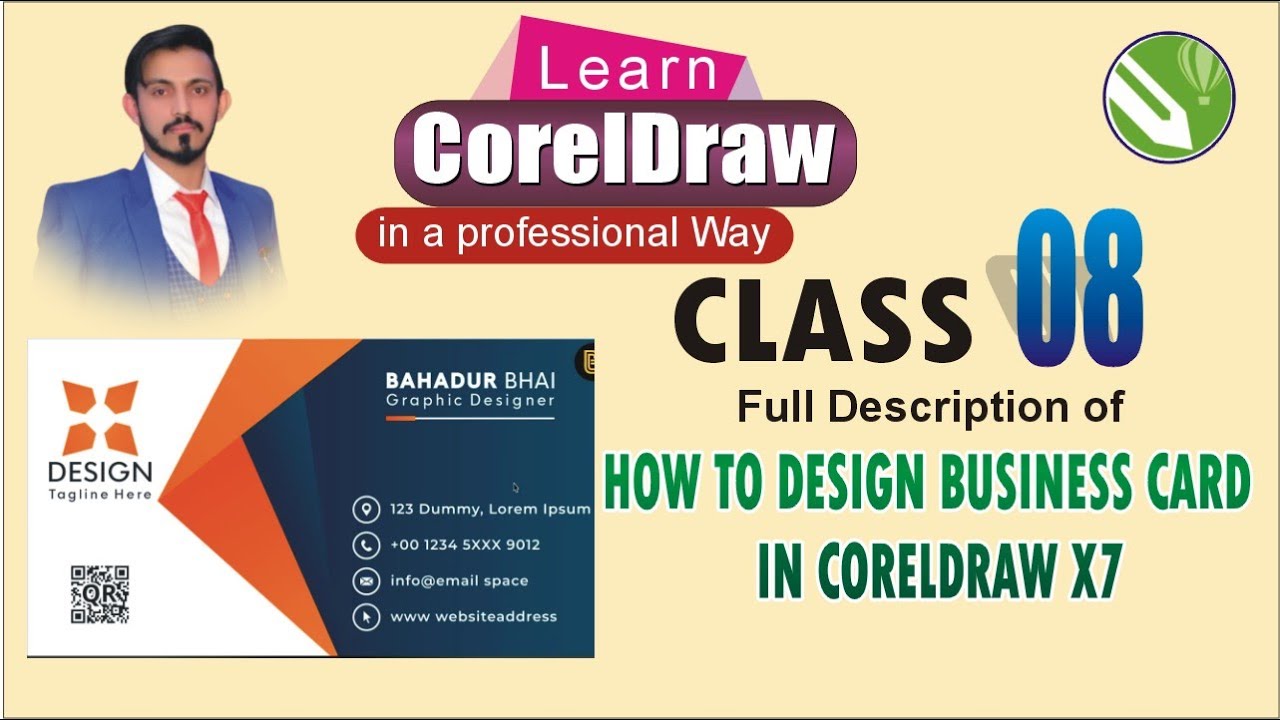 How to Create Business Card Design in Corel Draw | Visiting Card Design ...
