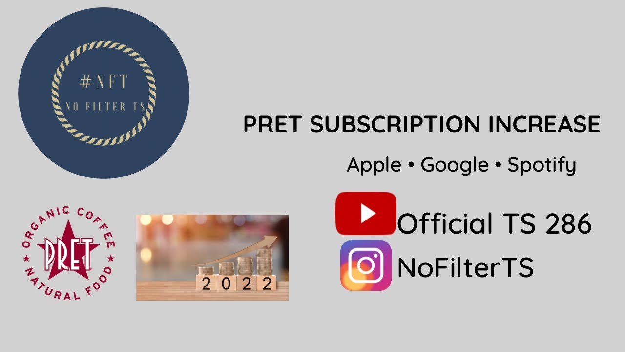 Pret Subscription Increase - YouTube