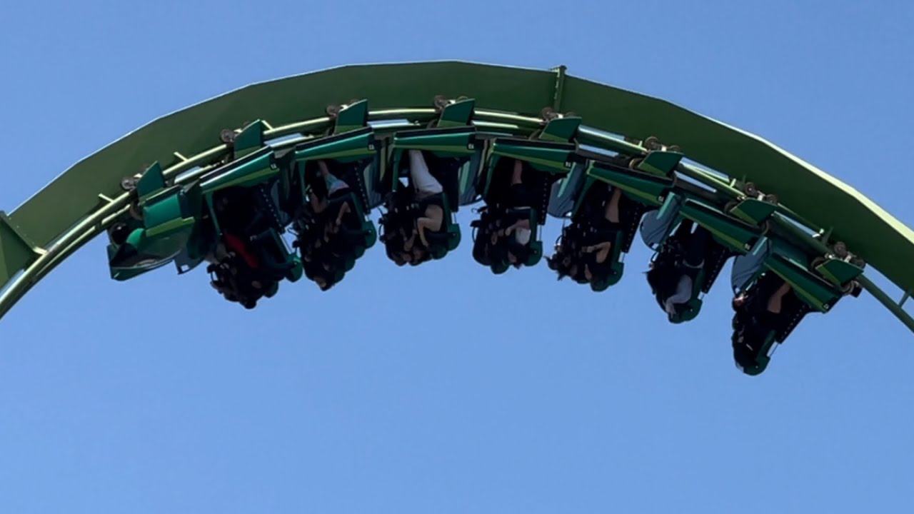 SIX FLAGS Standing Roller Coaster, SIX FLAGS - YouTube