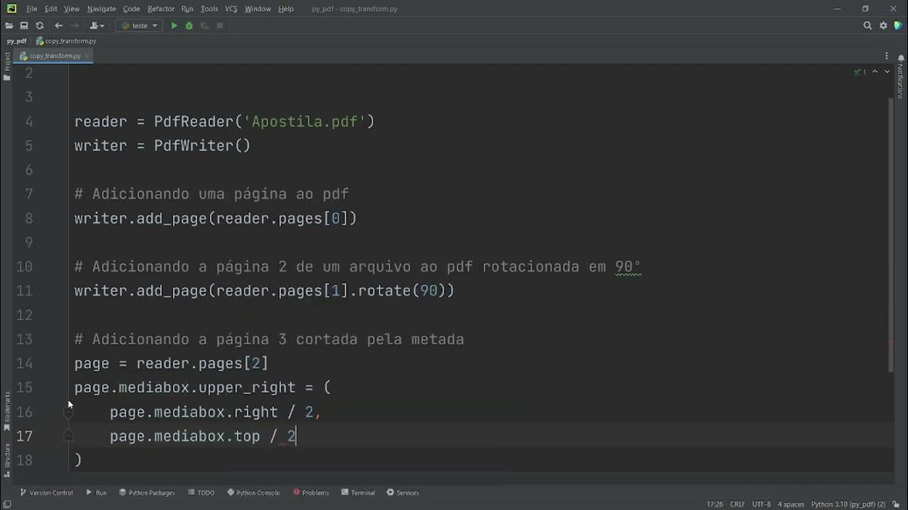 414 - Rotacionando e recortar páginas pdf com PyPDF2 Python - YouTube