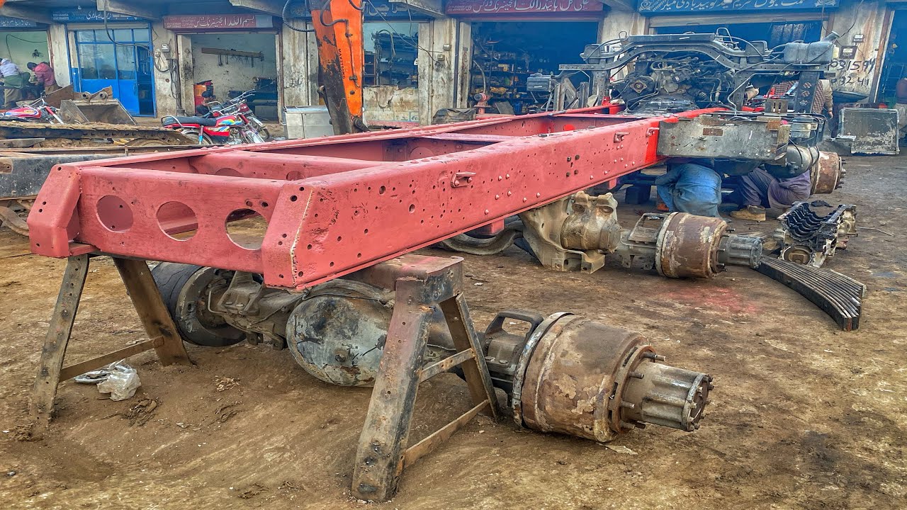 Damper Truck Broken Frame Due To Overloading || How it Repair With ...