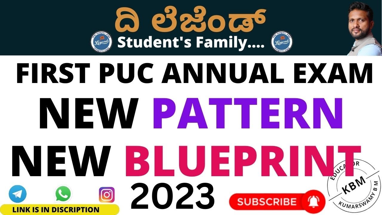 puc exam 2023 update : NEW PATTERN (MCQ) FOR FIRST PUC ANNUAL ...