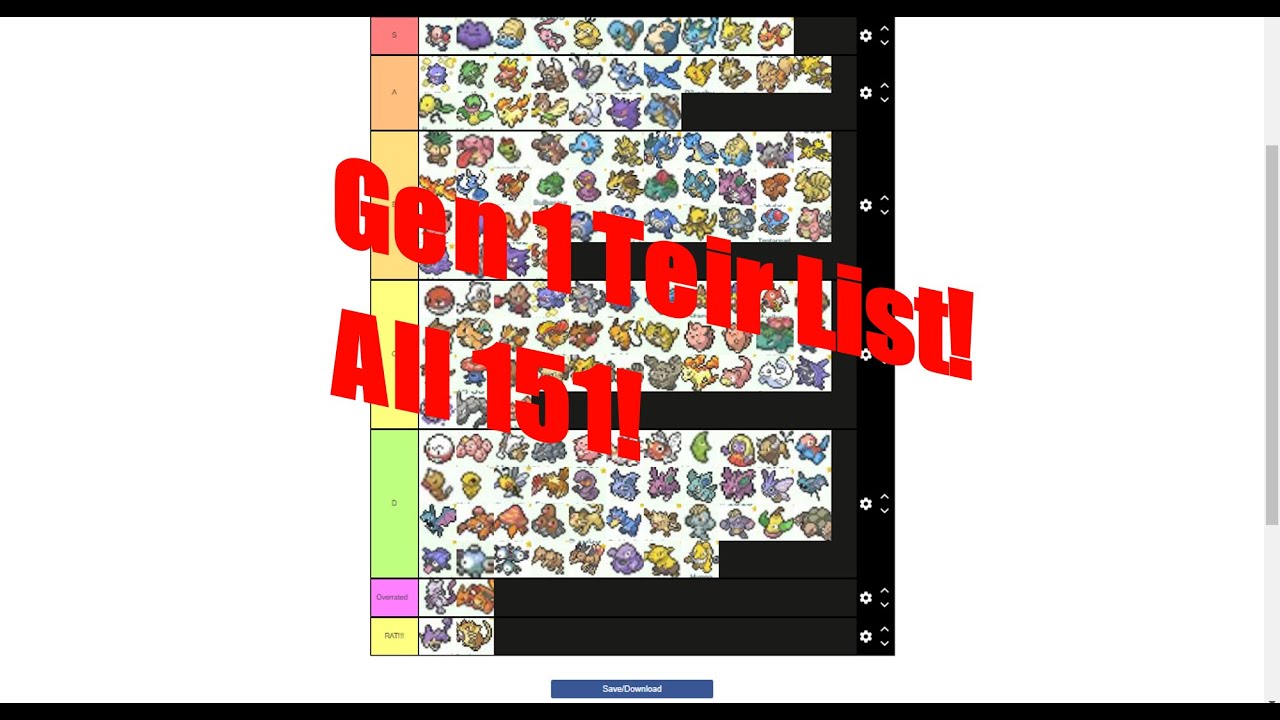 Pok mon Tier List Gen 1 YouTube pok-mon-tier-list-gen-1-youtube