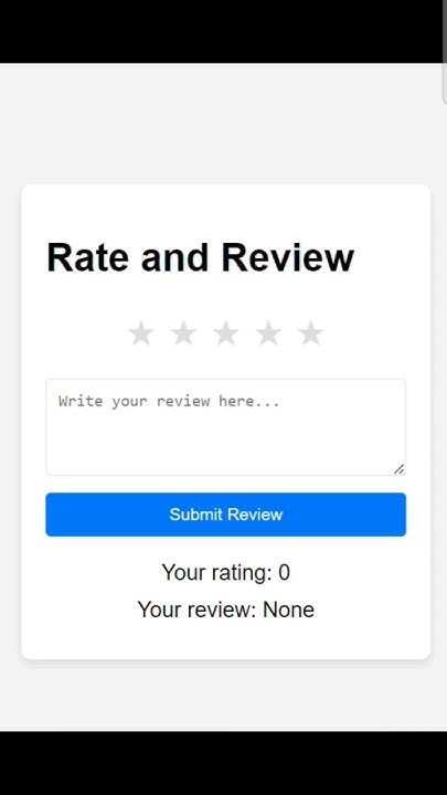 Give Review and Rating system using html css bootstrap and javascript ...