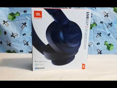 My Unboxing the JBL Dark Blue LIVE 500BT Over the ear headphones 🎧 ...
