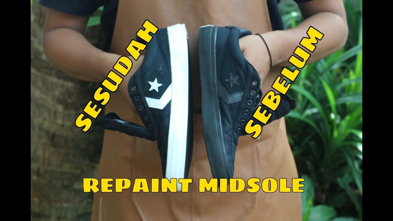 CUSTOM MIDSOLE & LIST CONVERSE ONE STAR / REPAINT MIDSOLE & LIST - YouTube