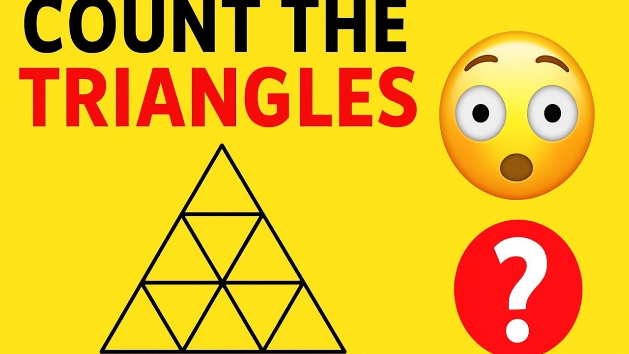 Count All Triangles 😱 Only 1% Can Solve! |Triangle Puzzle | Can You ...