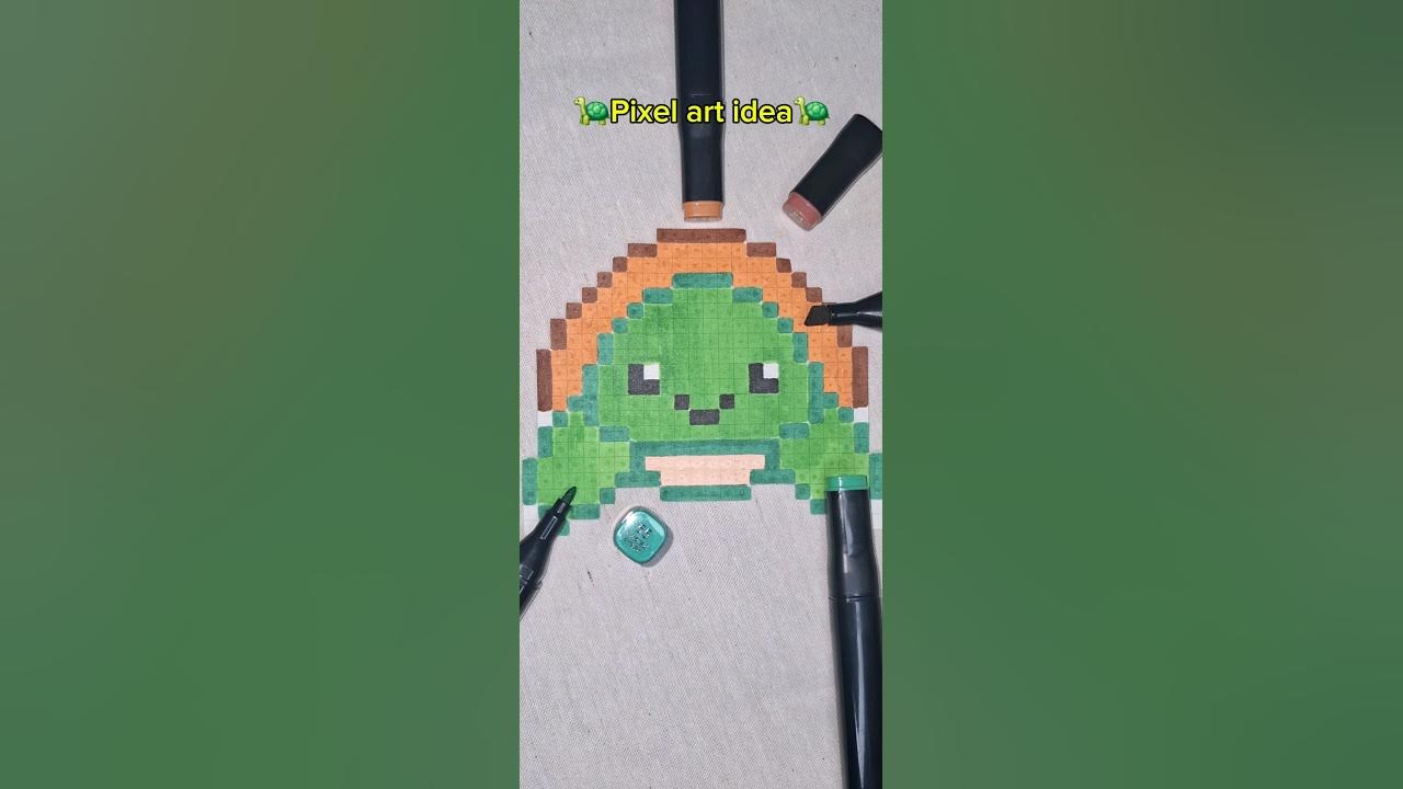 Cute turtle pixel art 🐢 @annisafuzianty2974 hope you like it🥰 #art # ...
