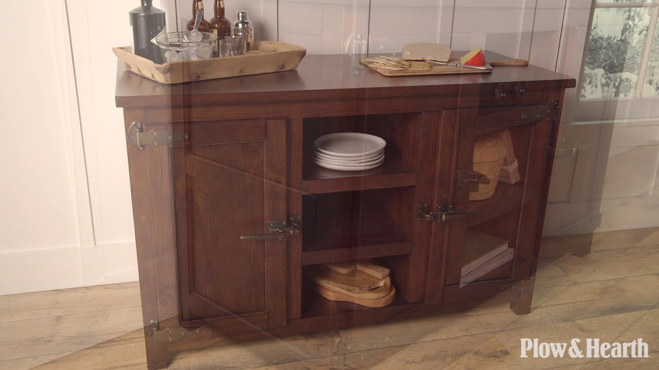 Portland Ice Box Cabinet Buffet Sideboard - YouTube