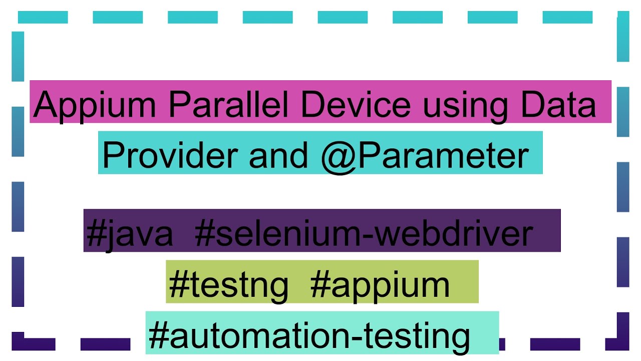 Appium Parallel Device using Data Provider and @Parameter - YouTube