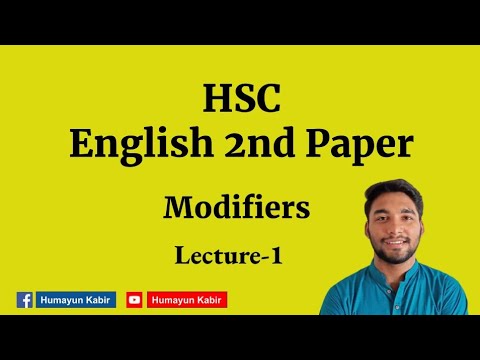 HSC | English 2nd Paper | Modifiers | Lecture-1 - YouTube
