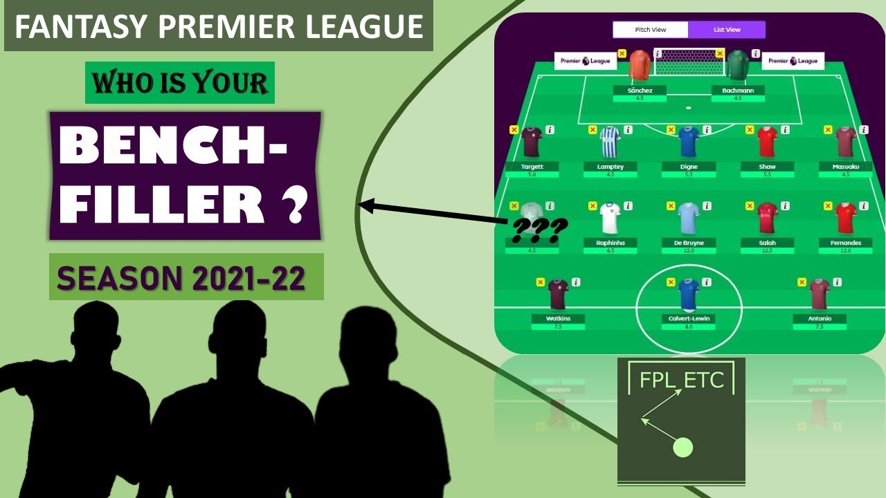 FPL 2021/22: BEST BENCH-FILLERS । Best 5th Midfielders । Fantasy ...
