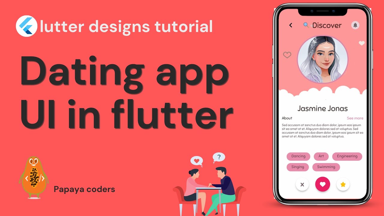 How To Make Dating App Ui Design In Flutter 2022 Create Flutter Dating App Animated Ui 3057