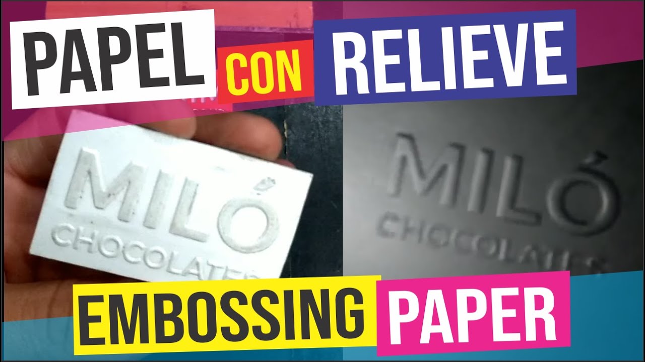 Papel con relieve = Repujado o Embossing con Troqueladora a Mandibula # ...