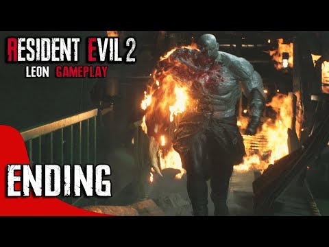Resident Evil 2 Remake - Leon Ending - William Birkin & Super Tyrant (Mr. X) Boss Fight