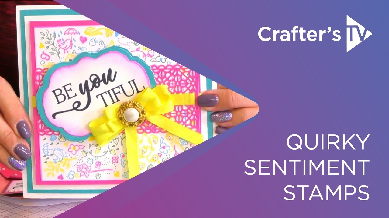 Cardmaking and journaling with the Quirky Sentiment Stamps - YouTube