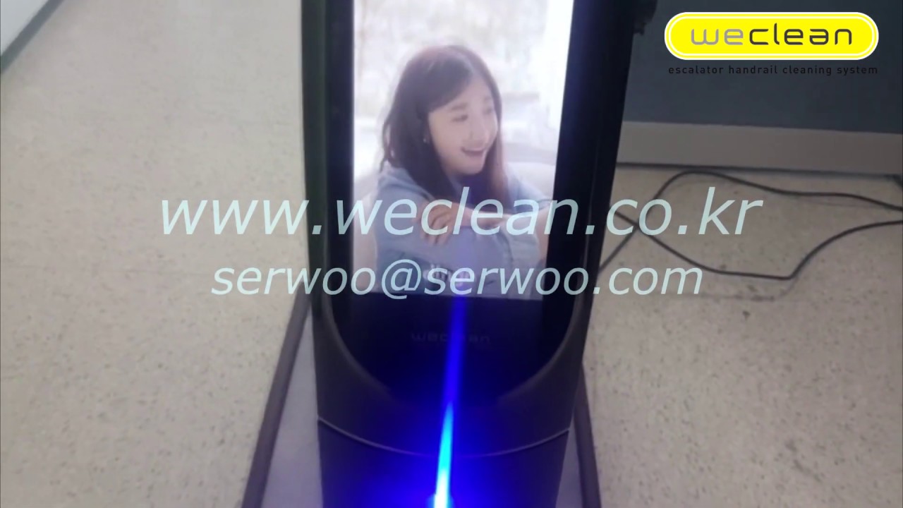 Weclean위클린 Escalator Handrail Cleaning & Sterilization - YouTube