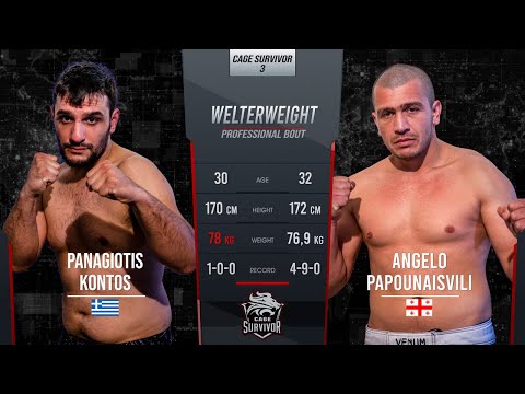 Cage Survivor 3: Panagiotis Kontos vs. Angelo Papounaisvili Full Fight
