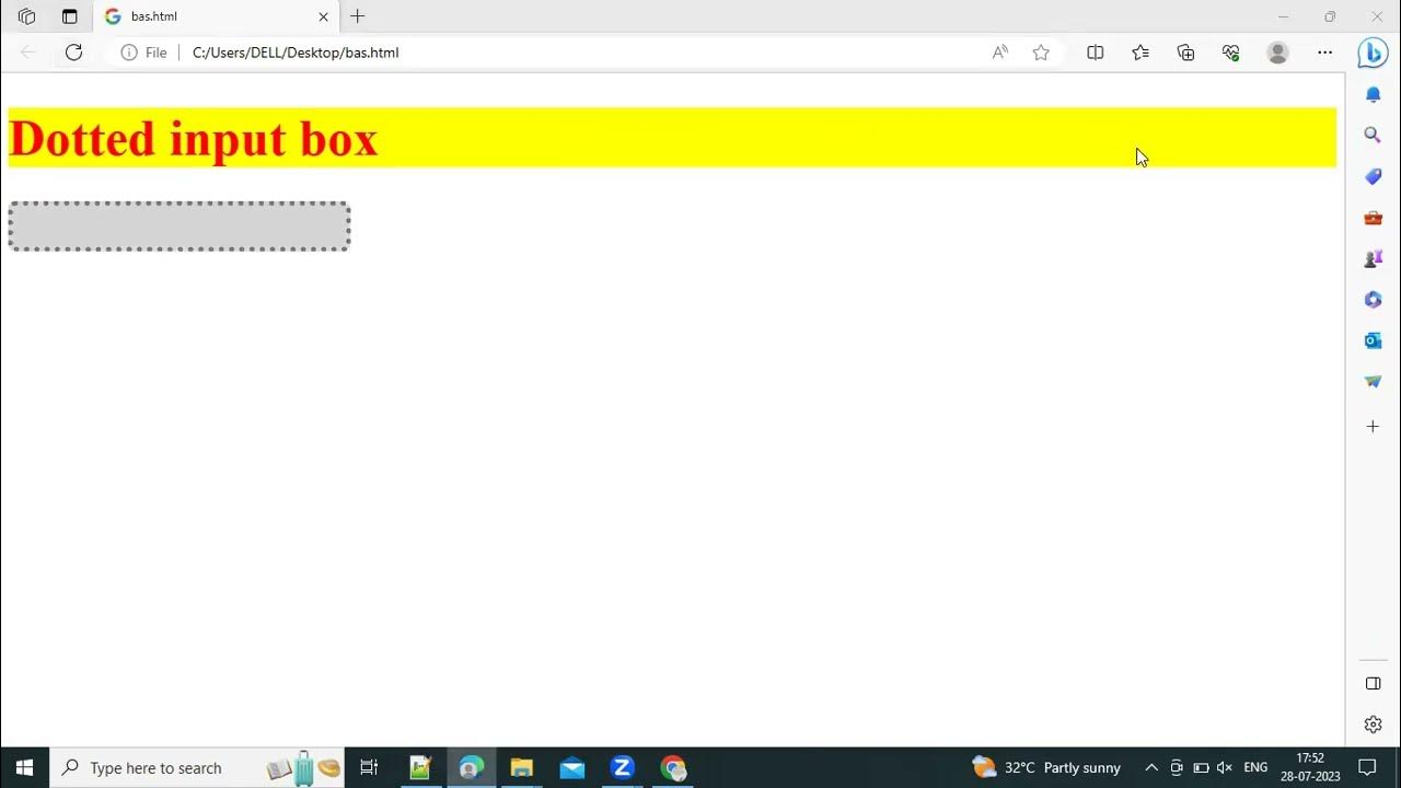 How to create dotted input field in HTML & CSS - YouTube