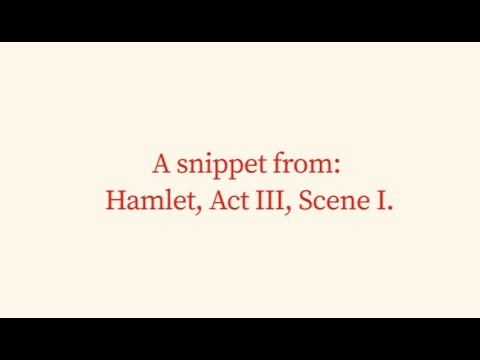 Hamlet, Act III, Scene I - YouTube