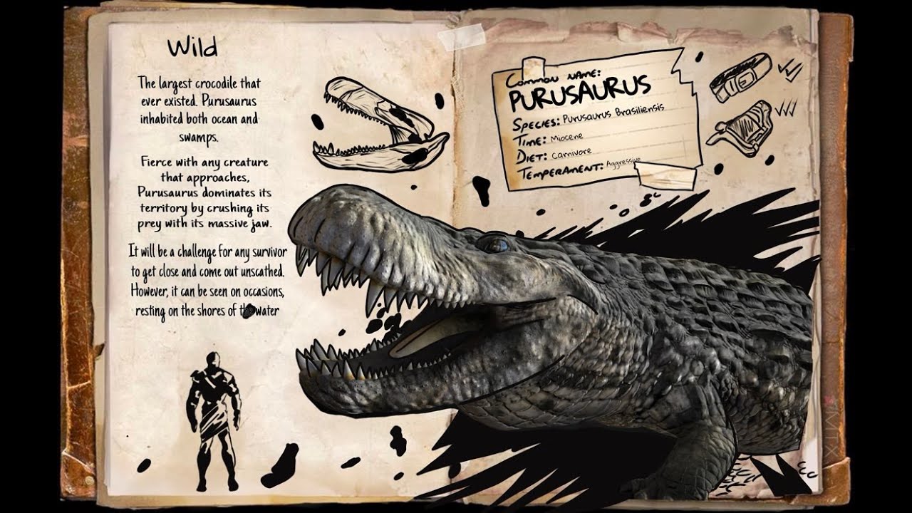 PURUSSAURUS COCODRILO GIGANTE! que necesitas en ARK ASCENDED ...