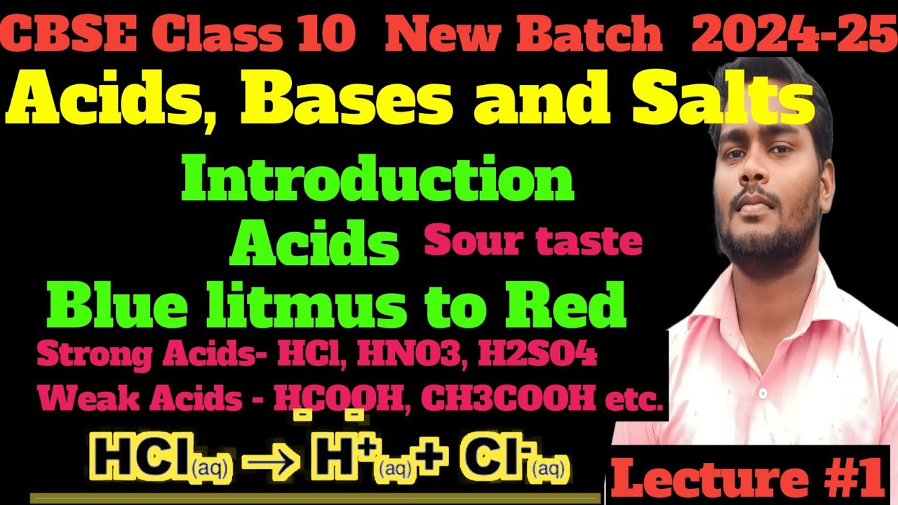 Acid Bases and salts Class 10 ll Types of Acids #science #acidsbases # ...