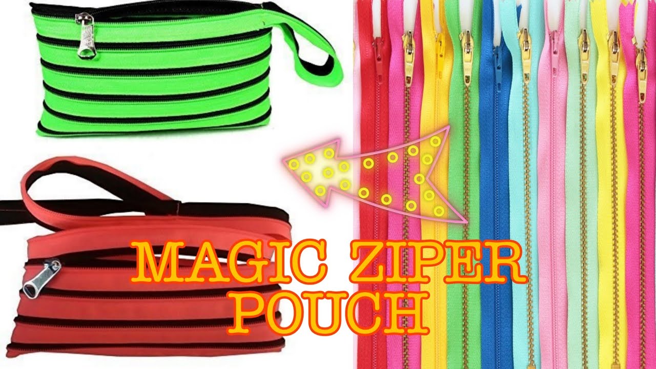 How To Make Zip Type Pencil Pouch | DIY Magic Zip Pouch | - YouTube