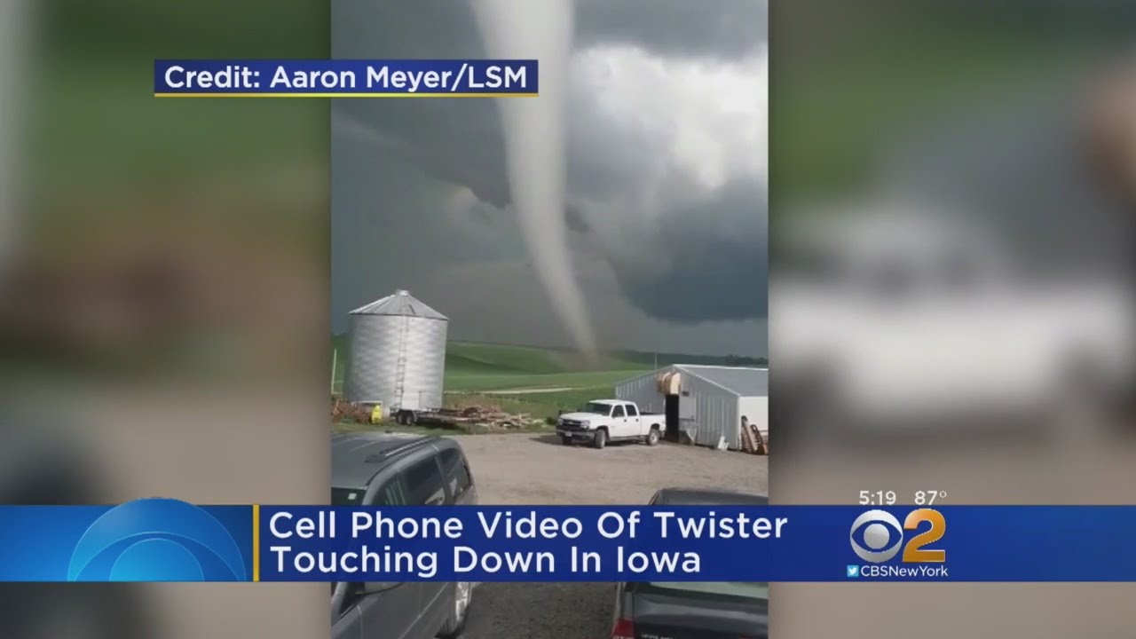 Man Grabs Cell Phone To Record Tornado - YouTube