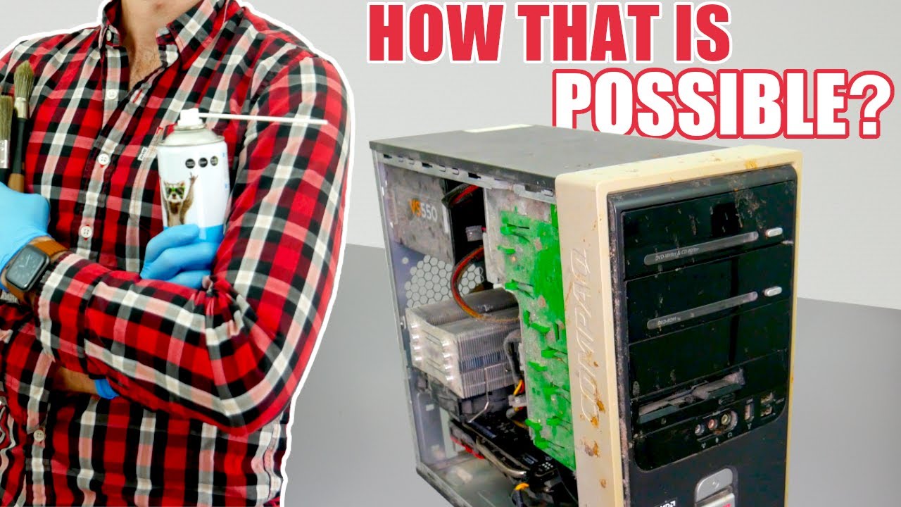 OLD gaming PC needs CRAZY cleaning!! (Compaq Presario SR1000) - YouTube
