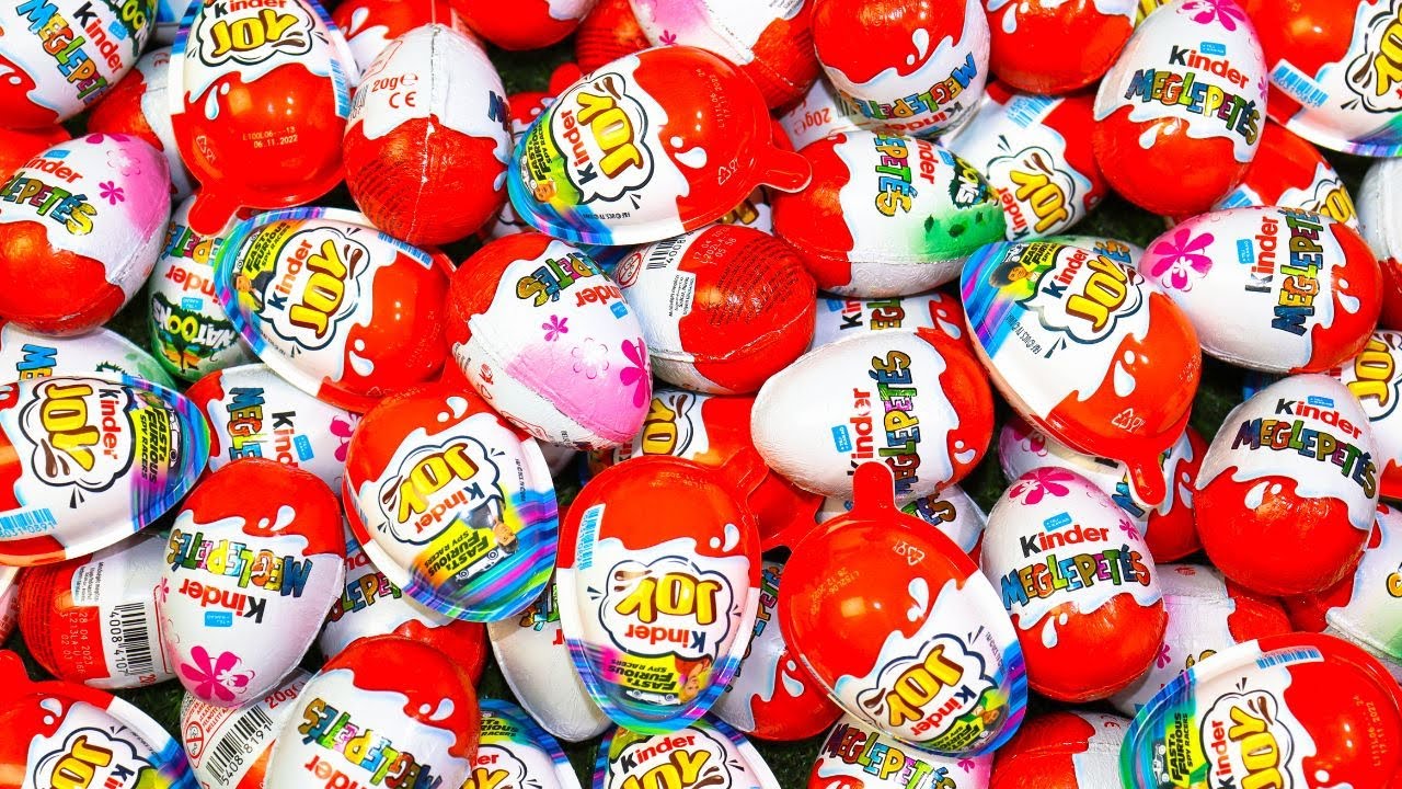 Yummy Kinder Surprise Egg Toy Opening l A Lot Of Kinder Joy Eggs l ASMR ...
