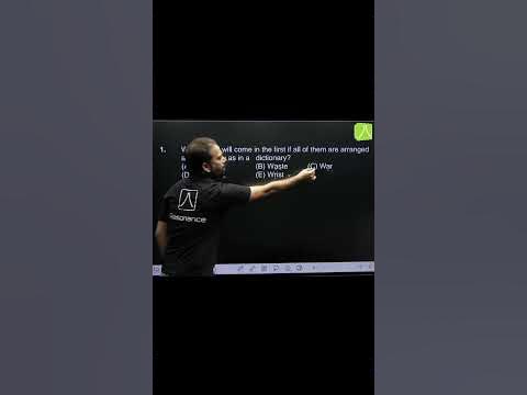 Let's learn today The Dictionary : Alphabetically Order in Just 30 Sec I Short Tricks Reasoning ...