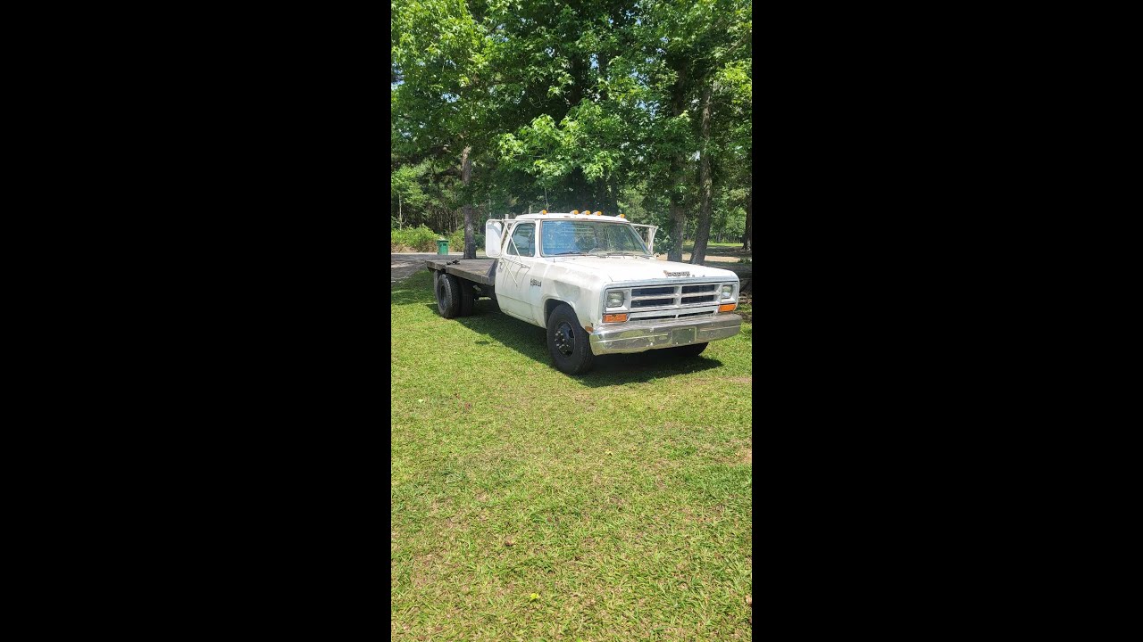 1988 Dodge Ram D350 Flatbed Walk-around Project Worktruck - YouTube