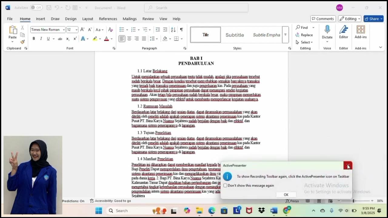 Tutorial Membuat Kerangka TA D3 Akuntansi_Maya Dwi A_2C - YouTube