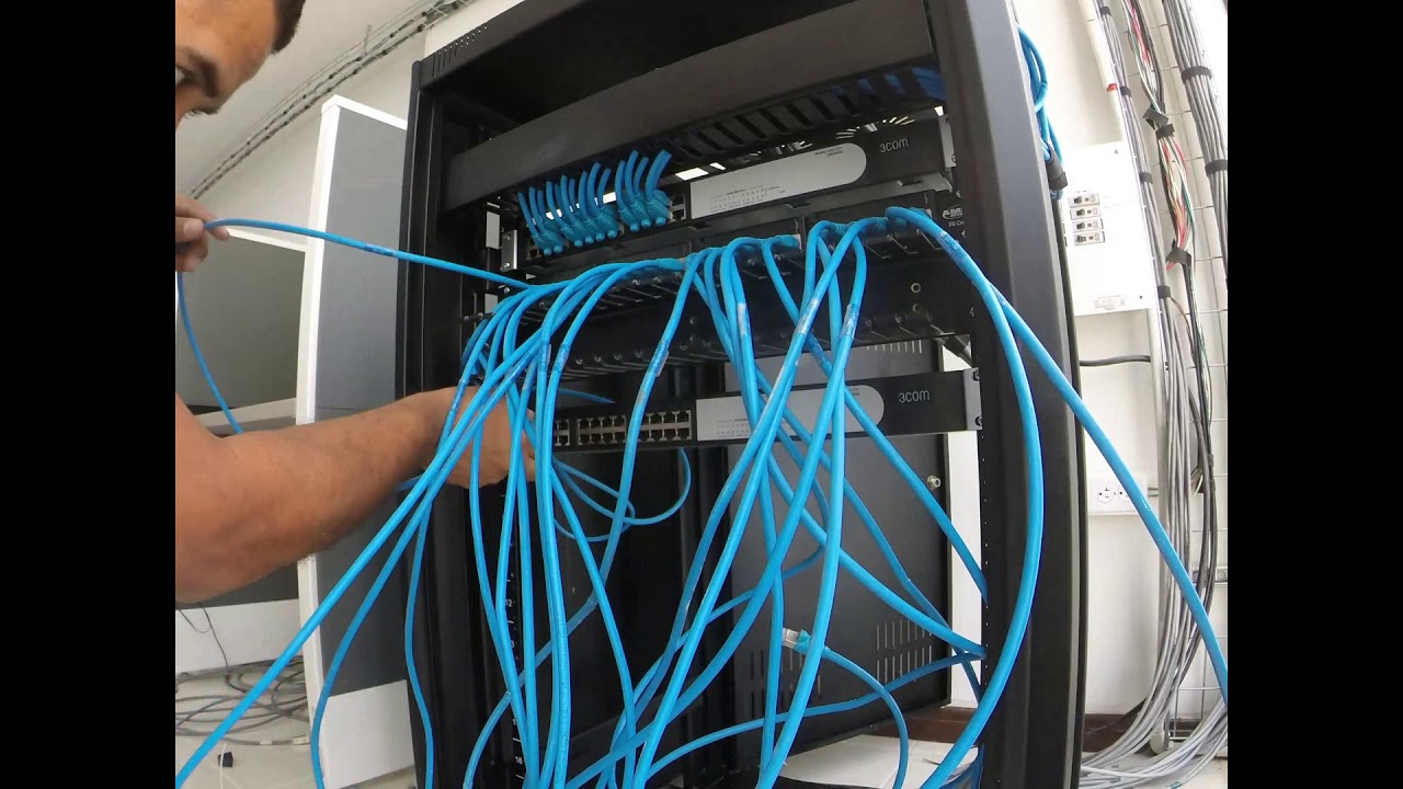 Cableado Rack CAT 6A - YouTube