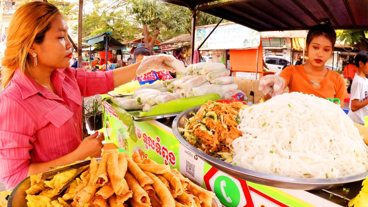Beef Noodle Soup, Coconut Rice Cake, Yellow Pancake, Spring Roll, Fruit ...