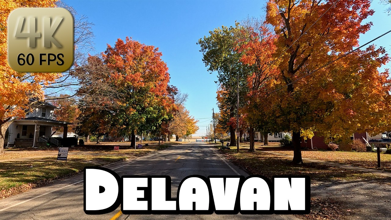 Driving Around Small Town Delavan, Illinois in 4k Video - YouTube